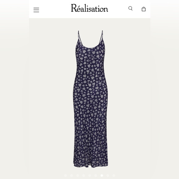 Realisation Par | Dresses | Silk Blue Dress The Iggy Dress In Saffron ...